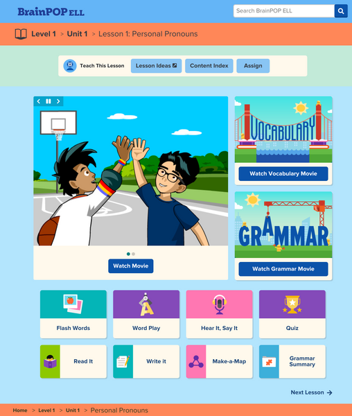 BrainPOP ELL (English Language Learning) – ETC Educational Technology ...