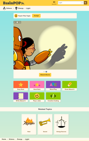Primary Science @ BrainPOP Jr. – ETC Educational Technology Connection ...